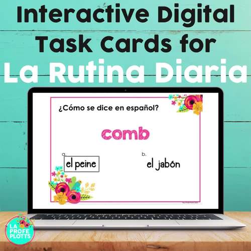 Spanish Daily Routine Vocabulary BOOM CARDS | La Rutina Diaria Digital ...