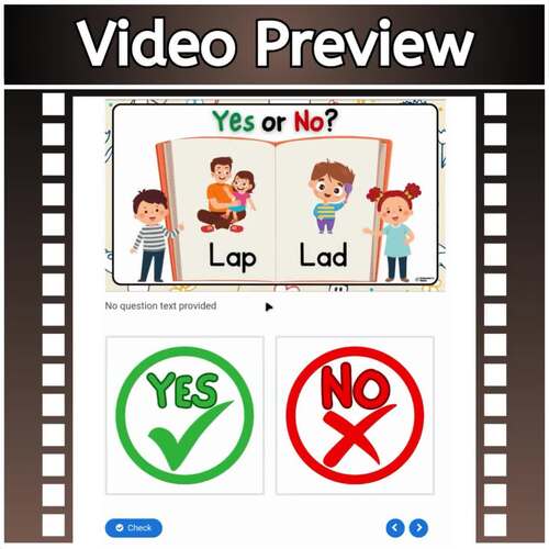 Yes or No: Rhyming Words Digital Resources by Schooler's Mate | TPT