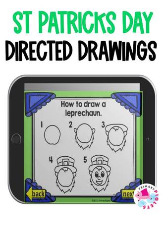 DIRECTED DRAWING | ST. PATRICK'S DAY | MARCH | BOOM CARDS | ARTS & CRAFTS