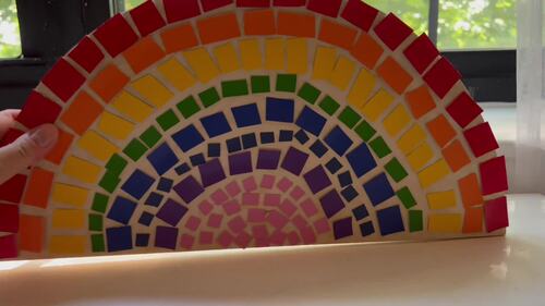 Saint Patrick's Day Rainbow Art Project - Rainbow Mosaic Project