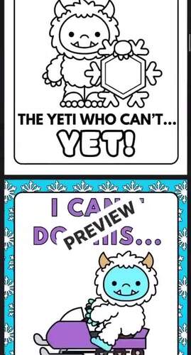 Winter Growth Mindset Worksheets, Posters & Coloring Sheets-Yeti Who ...
