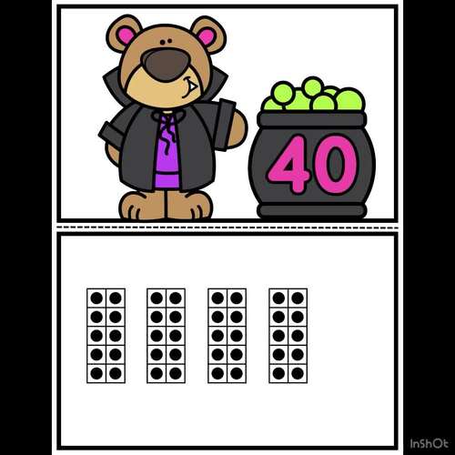 Halloween Count by 10’s Matching Activity Cards | | 1st Grade Math Centers