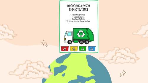 Recycling Lesson and Activities for Preschool PreK and Kindergarten