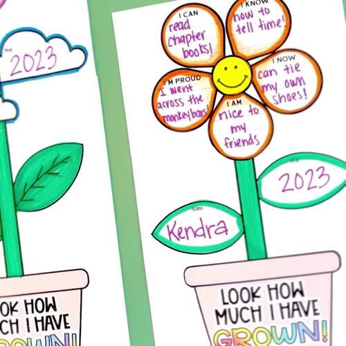 Look How Much I've Grown | Reflective End of Year Activity Flower Craft