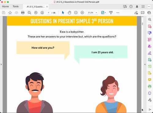 ESL Beginners Lesson: How to Question in 3rd Person in English | TPT