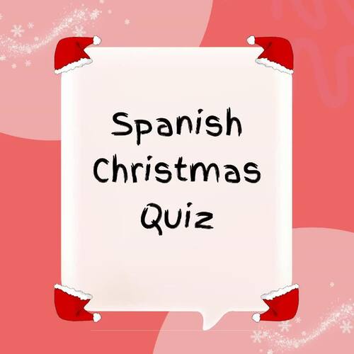 Spanish Christmas Themed Quiz Game Activity by Worksheet Whisperer