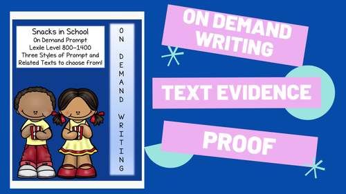 School Snacks On Demand Writing Prompt by Anntastic Writing | TpT