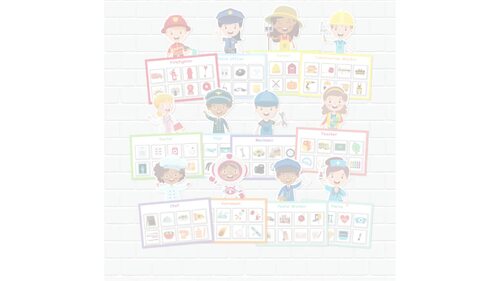 Community Helpers Sorting Mats. Professions Printable Activity for Kids.