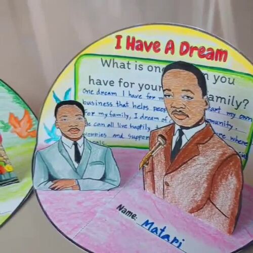 Activities Writing Prompts - MLK Day :Pop-Up 3D Craft /Dr.Martin Luther ...