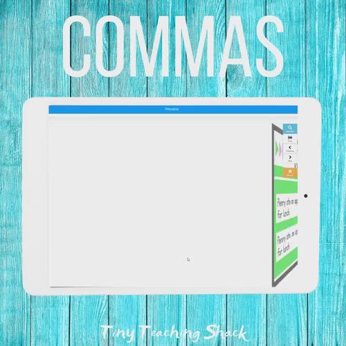 Commas Boom Cards | Distance Learning by Tiny Teaching Shack | TPT