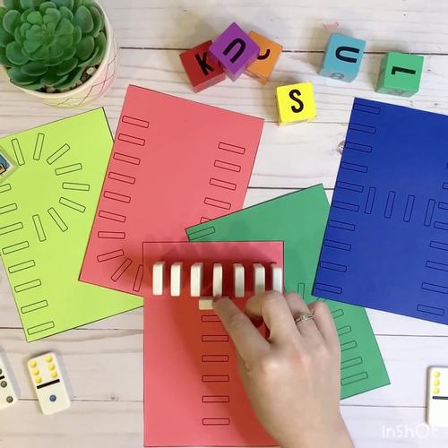 UpperCase Letter Cards NO PREP: Domino Build by The OT Butterfly