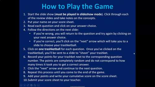 Sentence Problems Digital Trashketball Game and Google Forms Quiz