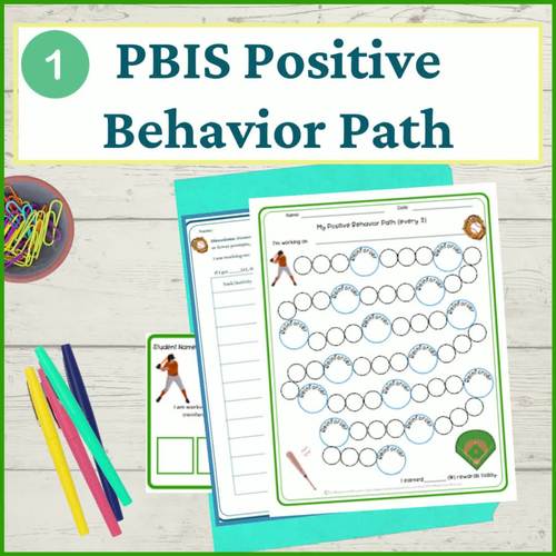 Behavior Visual Supports- Baseball Bundle by The Responsive Educator