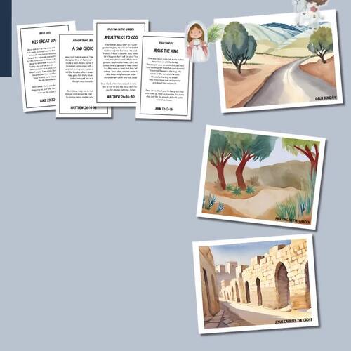 Printable Easter Story Paper Dolls | Biblical Kids Play Scenes for Holy ...