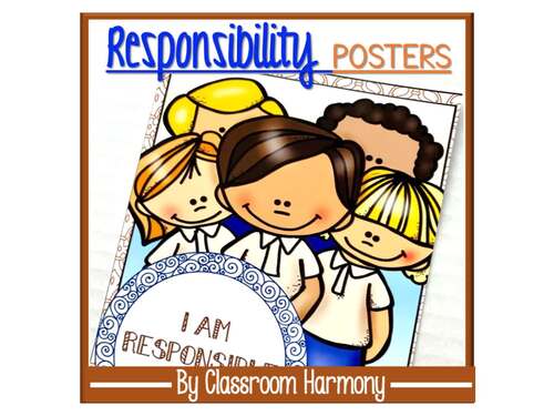 Social Emotional Learning Responsibility Posters in Color and B/W