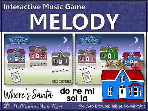 Christmas Music Activity Solfege Pentatonic Elementary Music Game Where ...