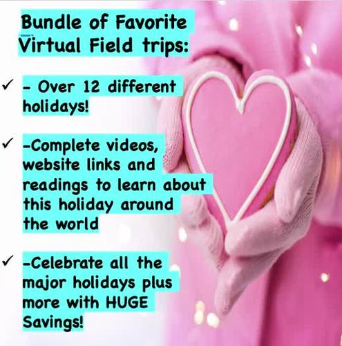 Favorite Yearly Holidays Virtual Field Trip Bundle for Google Classroom