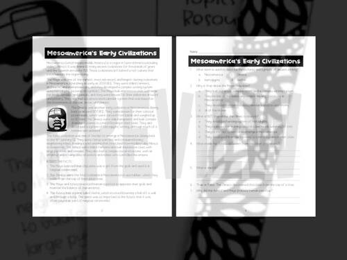 MEXICAN HERITAGE Reading Passages & Activities by Anna Banana's Curriculum