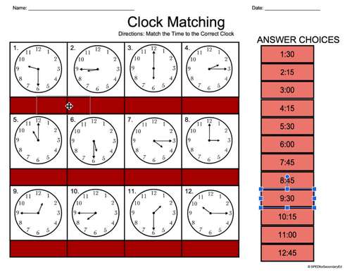 ESY Telling Time with Analog Clocks Digital and Printable Activities