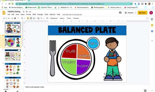 Digital Interactive Healthy Eating Choices by Bella Esquenazi | TPT
