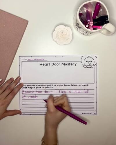 Valentine's Day Writing Prompts for February – Kindergarten & First Grade