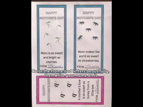Mother's Day Bookmark Set | Printable Bookmarks with Sweet Quotes | Gift