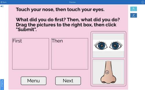 2- and 3-Step Directions + Sequence Memory Boom Cards™ for Speech Therapy