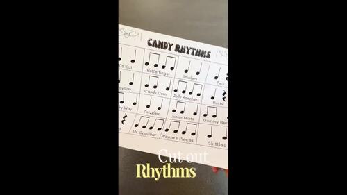 Halloween Music Candy Compositions with Quarter Note & Rest, Eighth notes