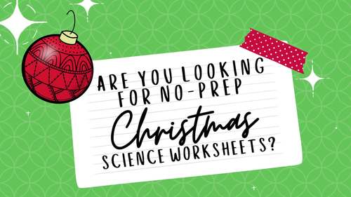 Christmas Science Worksheets by Ms Jenessas Desk | TPT
