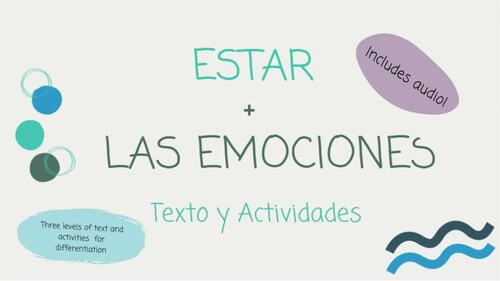 Estar + Emociones- Text and Activities by Future Bilinguals | TPT