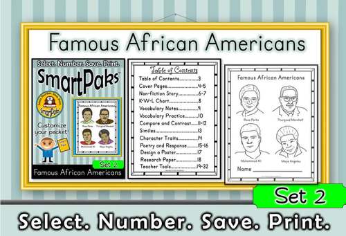 African Americans SET 2 SmartPaks™ Unit 10 Activities for Black History ...