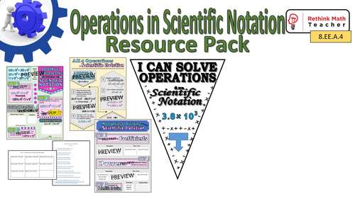 All 4 Operations on Numbers in Scientific Notation BUNDLE - Learning ...