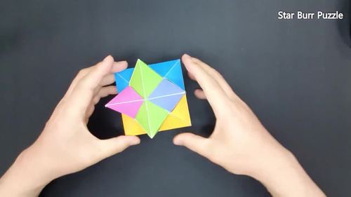 Paper star burr puzzle, paper puzzle, papercraft, printable instant ...