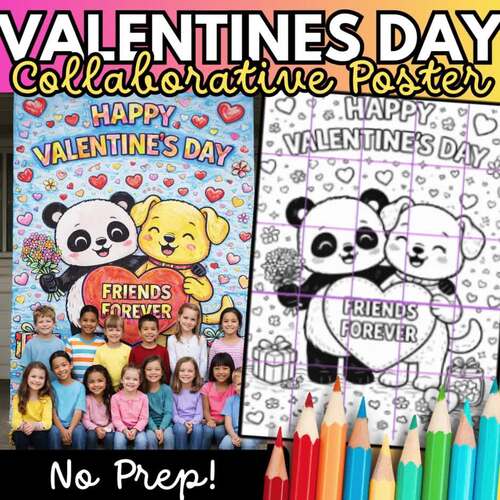 Valentines Day Collaborative Poster | Coloring Activity | Friendship ...