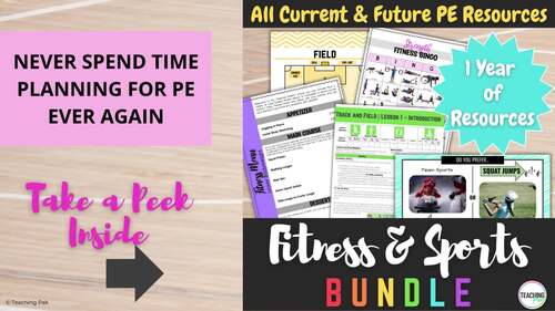 Year Long Physical Education Curriculum Sports and Fitness Unit and ...