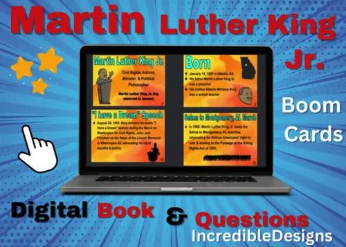 Martin Luther King Digital Book and Questions Black History Boom Cards™
