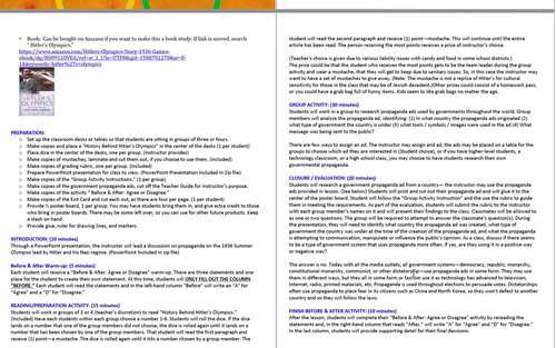 Geography & Government Types: Hitler's Olympics of 1936 (Includes ...