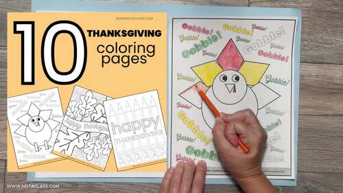 No Prep Thanksgiving Coloring Pages, Turkey Gratitude Craft, Kindness ...