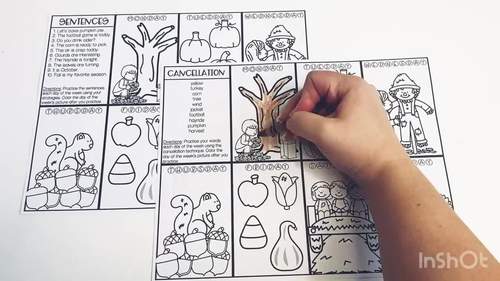 Fall Stuttering Homework for Fluency Speech Therapy by Speech Tea