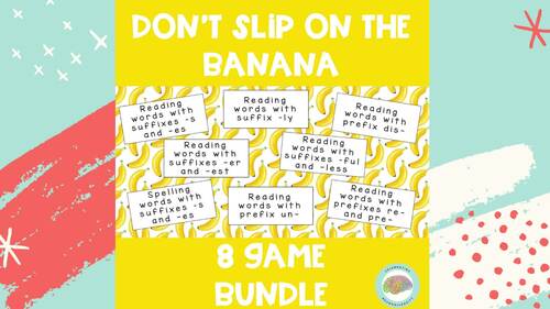 Prefix and Suffix Games Bundle- Reading words with common affixes 8 Games