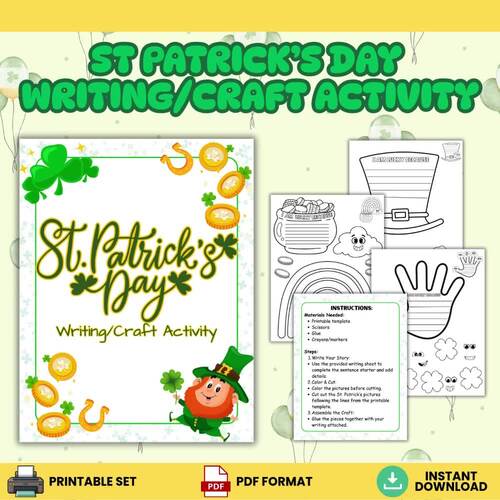 St. Patrick's Day Writing/Craft Activity | "I Am Lucky Because ...