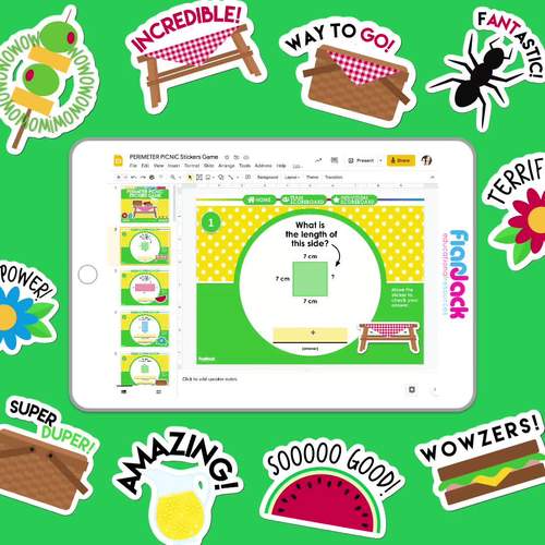 3rd Grade Perimeter Math Game | Easel Google Slides PowerPoint Smart Board