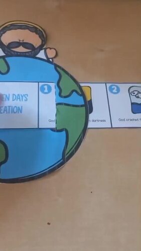 7 days of creation coloring craft activity | Sunday school printable craft