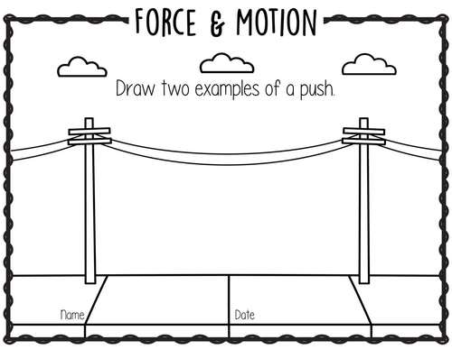 Force and Motion Exit Tickets | Science Exit Slip | Warm-Up | Doodle ...