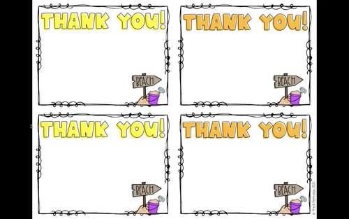 EDITABLE Summer Thank You Notes by Pre-K Perfection | TPT