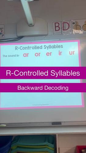 R-Controlled Vowels R-Controlled Syllables Backward Decoding Word Reading