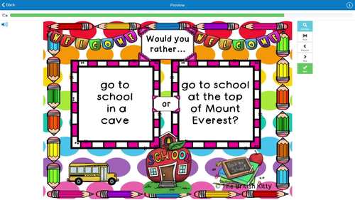 Back To School Would You Rather Boom™ Cards Digital Activity | TPT