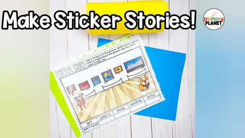 Anytime Sticker Story Writing Center- Narrative Writing Paper & Word Bank