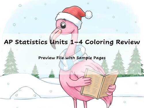 AP Statistics Exam & Test Review Coloring Activity for Units 1–4 from CED