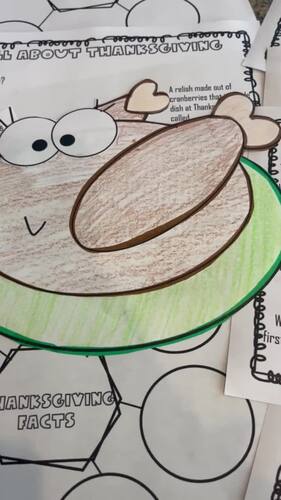 All About Thanksgiving Graphic Organizer Craft by The Teaching Diva Corner